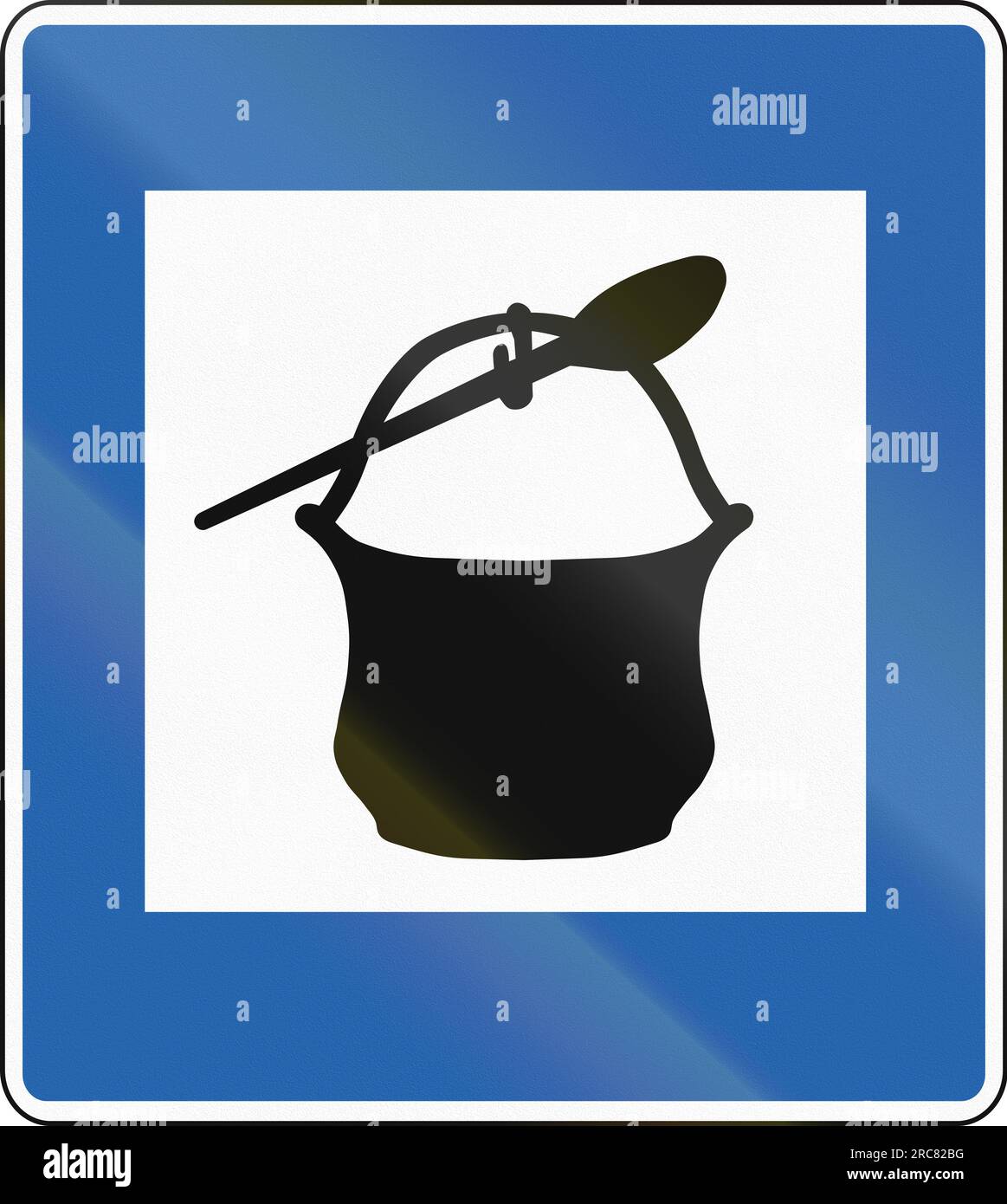 Icelandic service road sign - Cooking facilities Stock Photo - Alamy