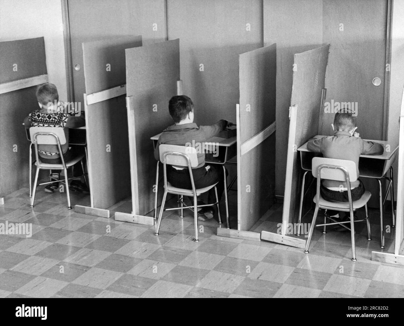 Worcester, Massachusetts: c. 1955. First grade students that have been ...