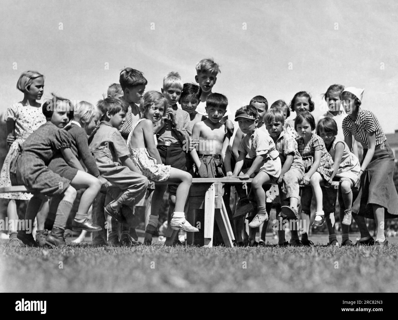 1930s children playground hi-res stock photography and images - Alamy