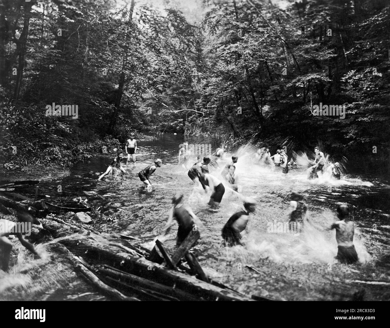 Swimming boys 1920s Black and White Stock Photos & Images - Alamy