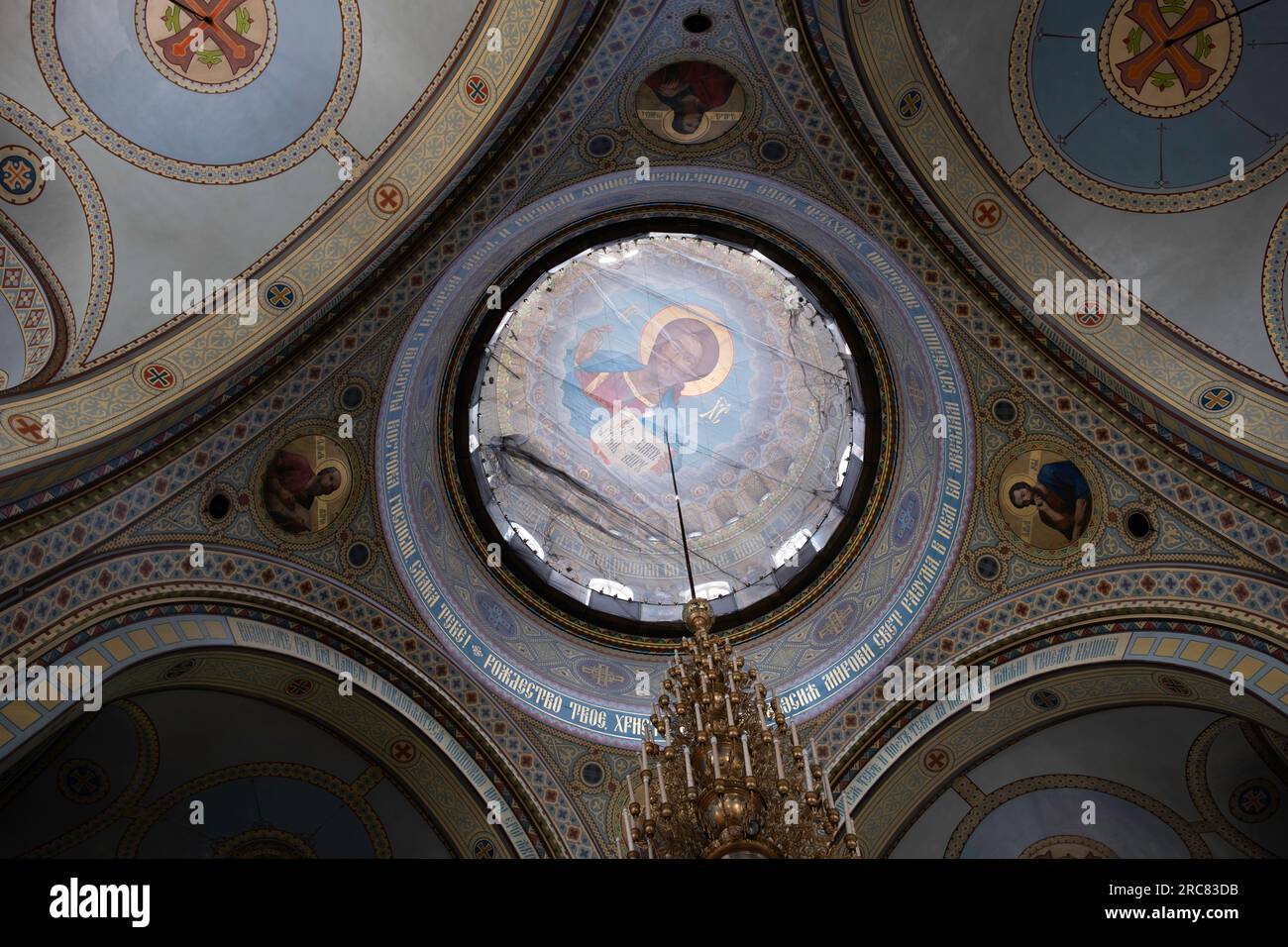 Ceiling in the Cathedral of the Nativity of Christ in Riga, the largest ...
