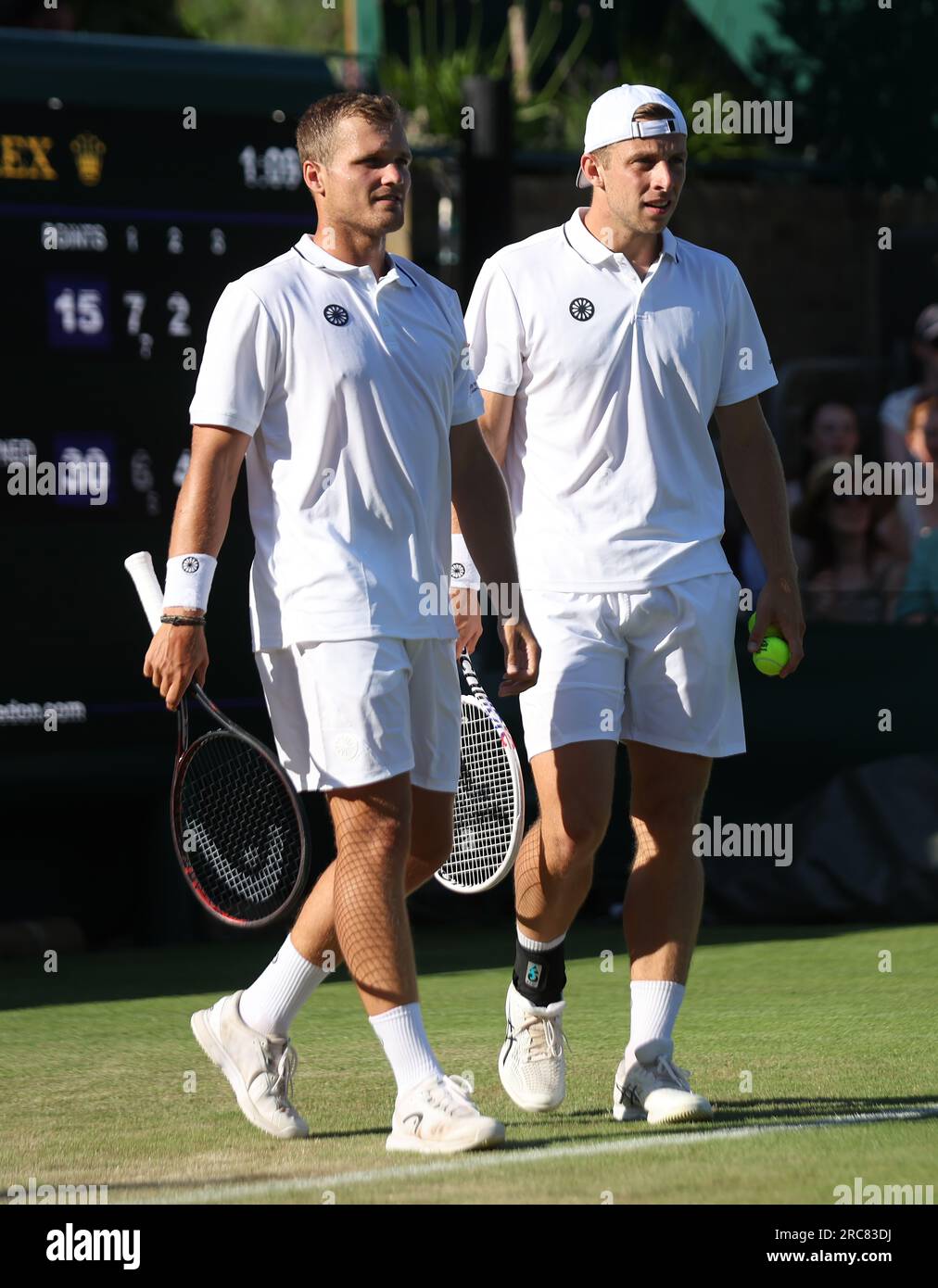 London, UK. 07th July, 2023. Tallon Griekspoor and Bart Stevens of the ...