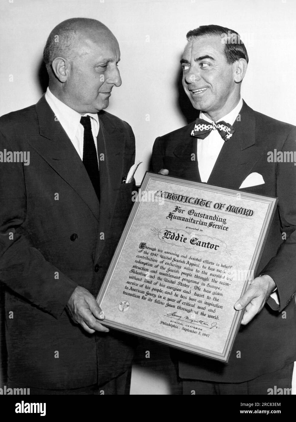 Philadelphia, Pennsylvania: September 4, 1947 Barnaby Balaban, president of Paramount Pictures ...