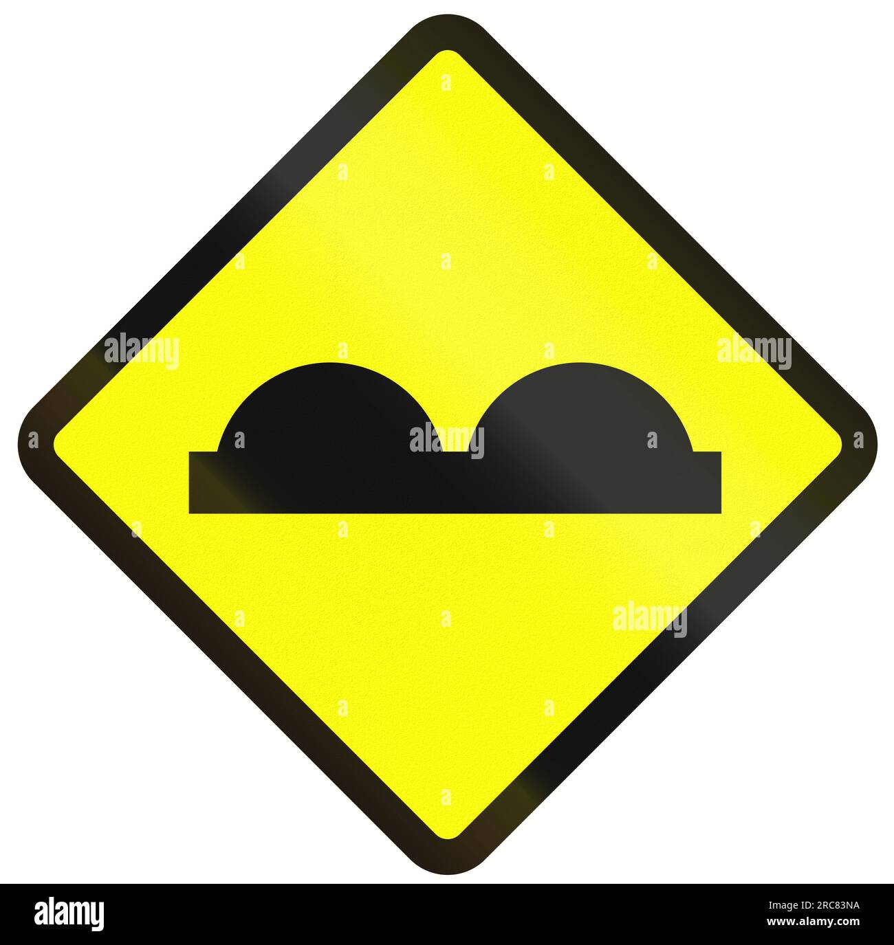Indonesian road warning sign: Rough road Stock Photo - Alamy