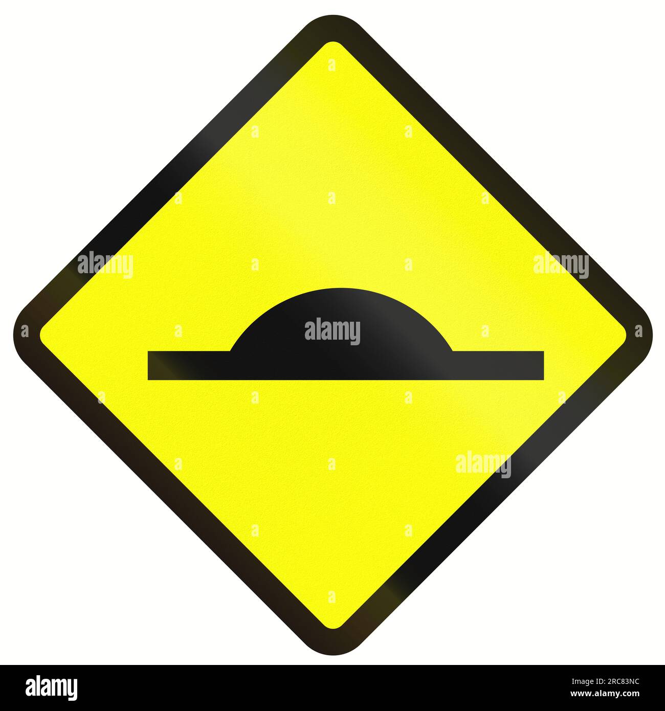Warning road sign in Indonesia: Road bump Stock Photo - Alamy
