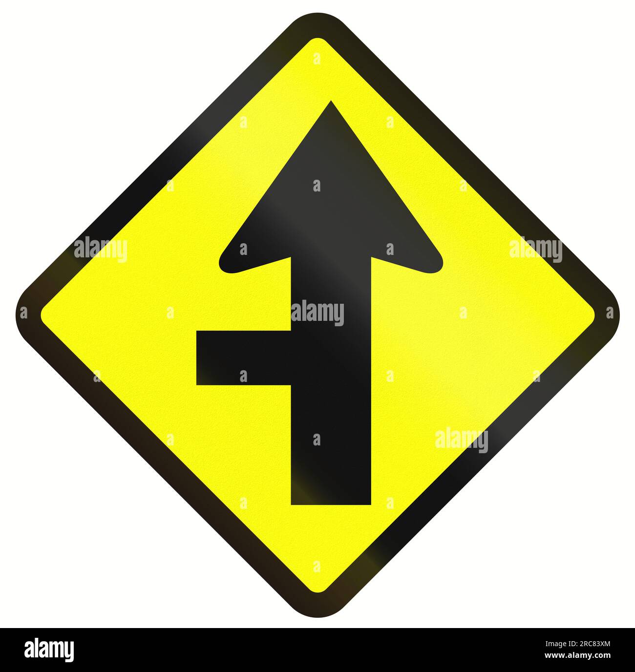 Indonesian traffic sign - Intersection with priority Stock Photo - Alamy