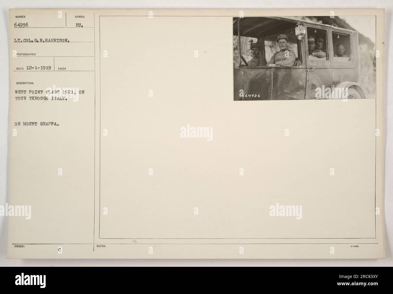 West Point Class of 1921, led by Lieutenant Colonel George Harrison, on ...