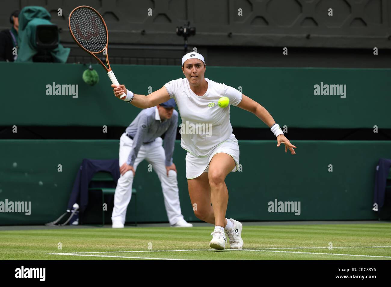 Wimbledon, United Kingdom. 12th July, 2023. Ons Jabeur of Tunisia ...