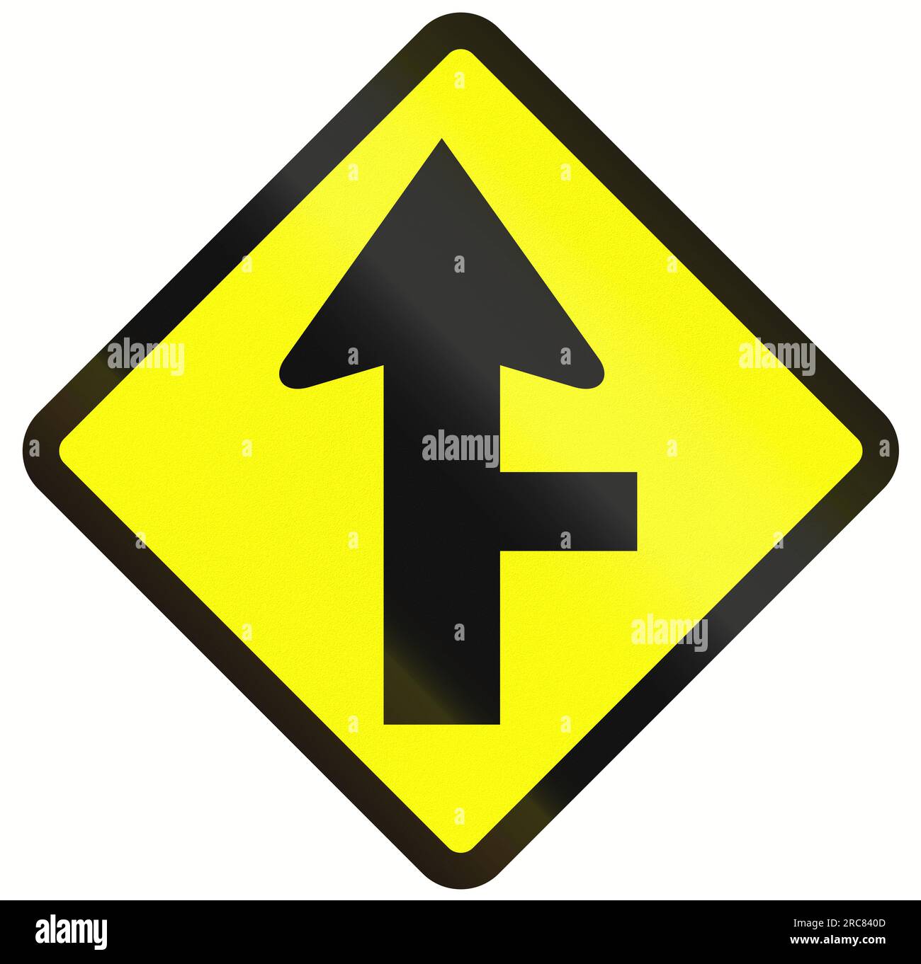 Indonesian traffic sign - Intersection with priority Stock Photo - Alamy