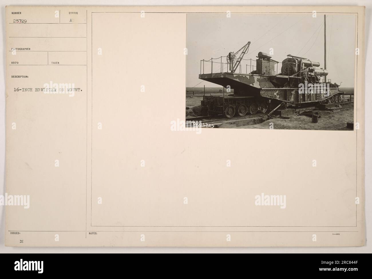 A photograph of a 16-inch howitzer mounted on a warship during World ...