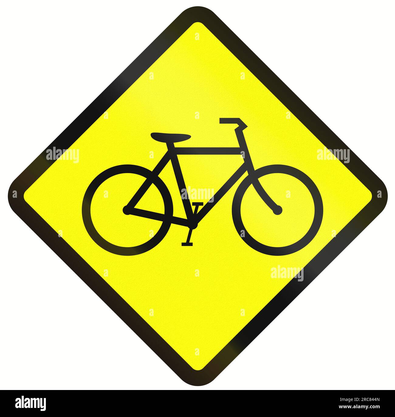 Indonesian road warning sign - Bicycles crossing Stock Photo - Alamy