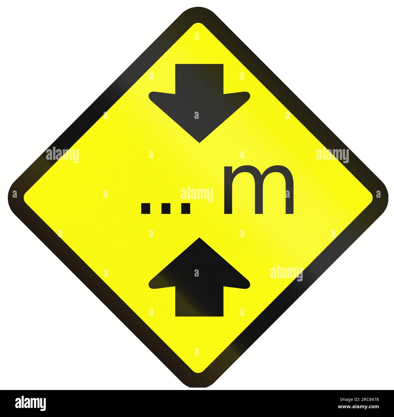 Warning road sign in Indonesia: Height restriction ahead in meters ...