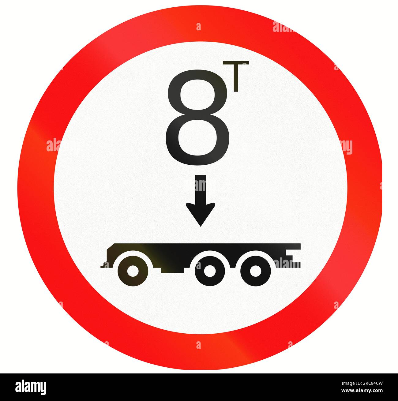 Road sign in Indonesia - No vehicles with a overall weight per three ...