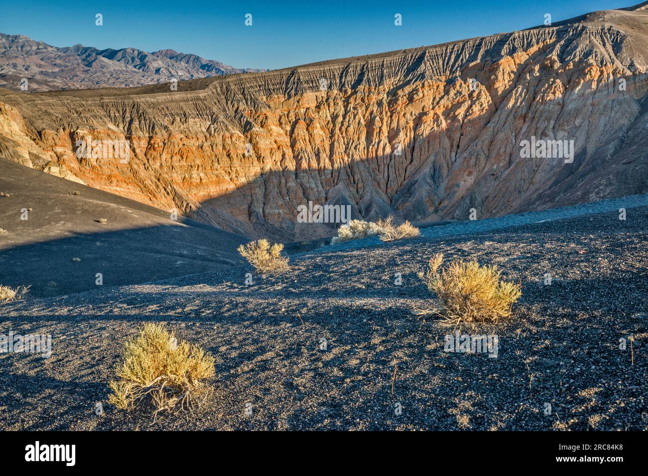 Ubehebe Crater, maar volcano, at sunset, Death Valley National Park ...