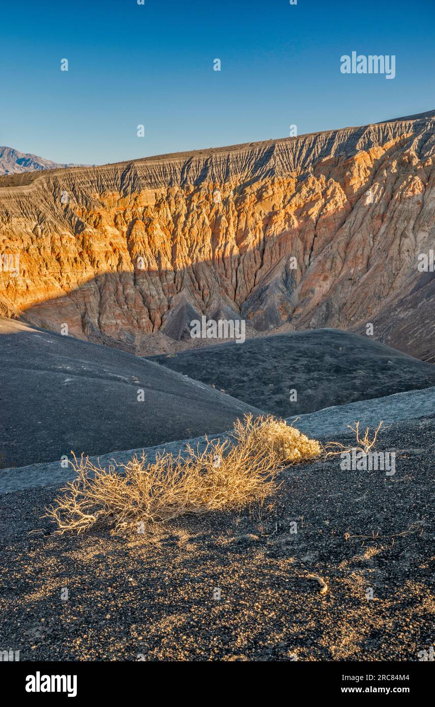 Ubehebe Crater, maar volcano, at sunset, Death Valley National Park ...