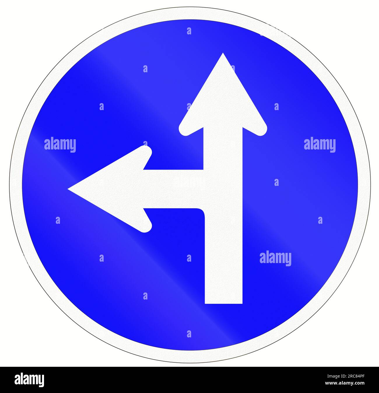 Go straight left traffic sign hi-res stock photography and images - Alamy