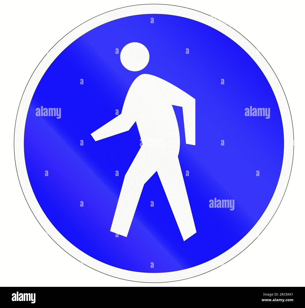 Indonesian sign at a pedestrian lane depicting a single person Stock ...