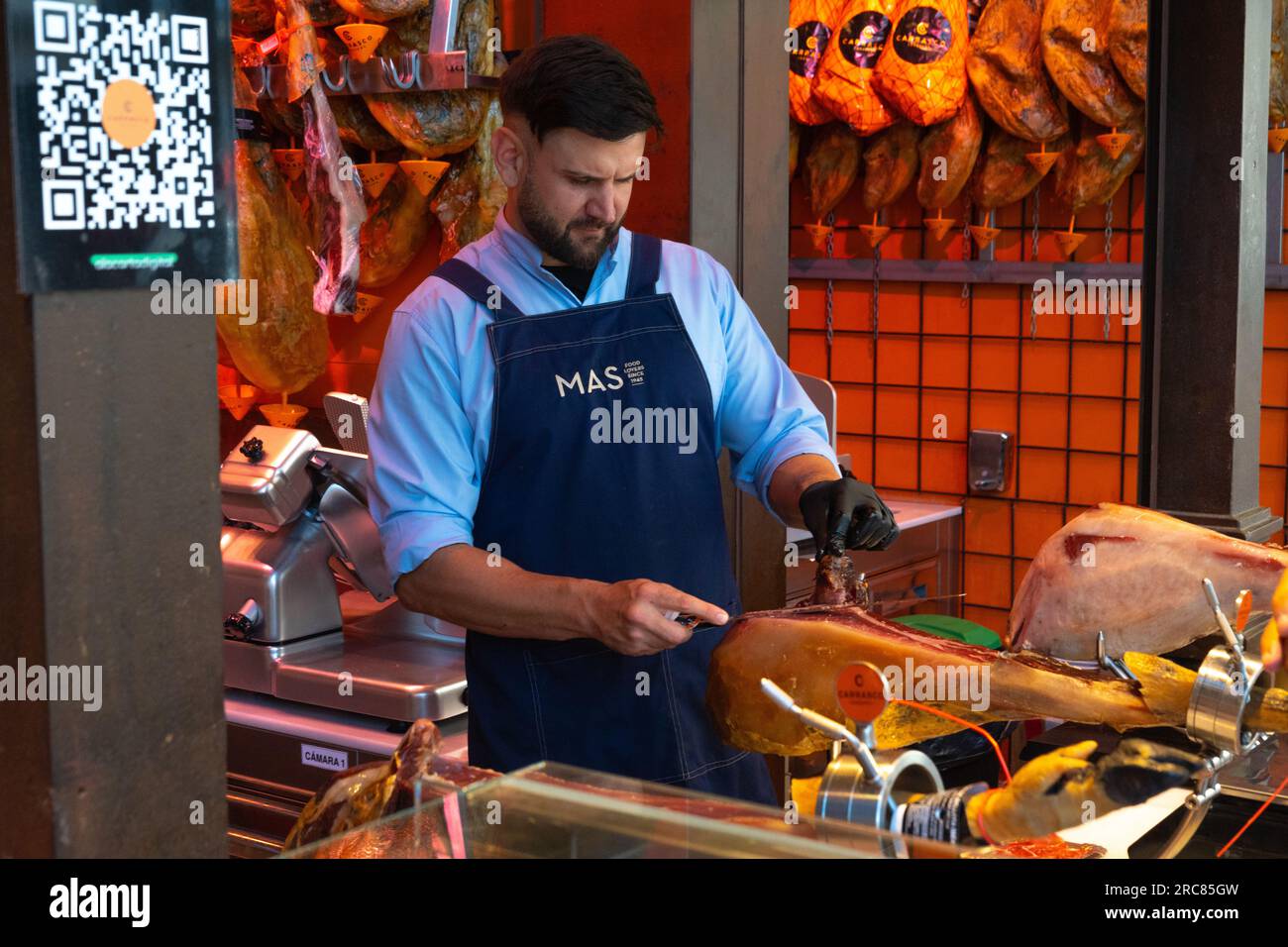 Jamon iberico iberian ham legs hi-res stock photography and images - Alamy