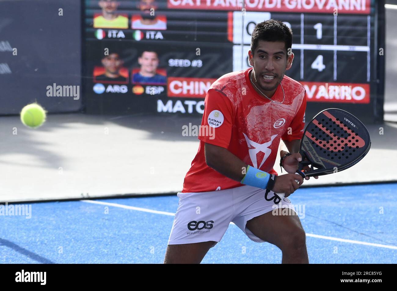 Rome, Italy. 12th July, 2023. Federico Chingotto (ARG) during the R32 of the BNL Italy Major ...