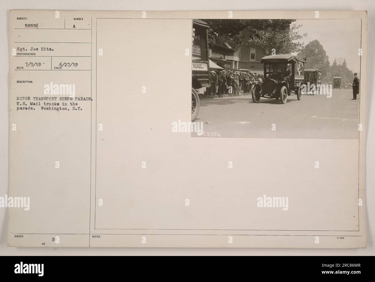 Motor Transport Corps parade in Washington, D.C. U.S. Mail trucks can ...