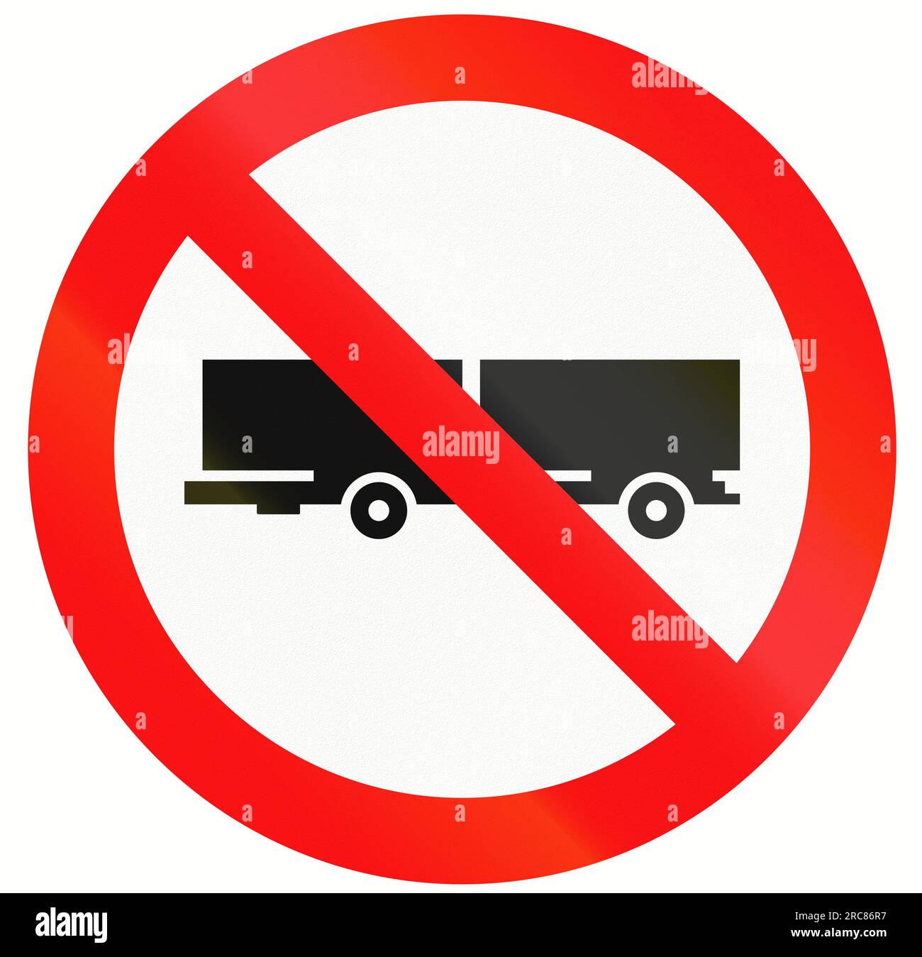 Road sign in Indonesia - No vehicles with multiple trailers Stock Photo ...