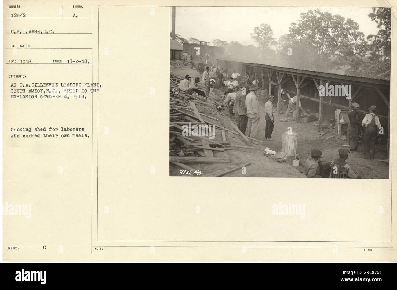 Cooking shed at T.A. Gillespie Loading Plant in South Amboy, NJ, used ...