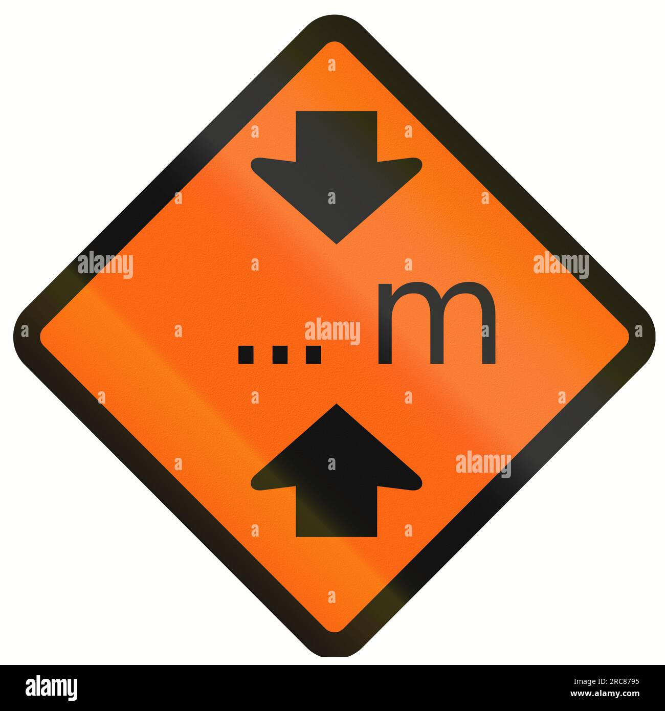 Temporary warning road sign in Indonesia: Height restriction ahead in ...
