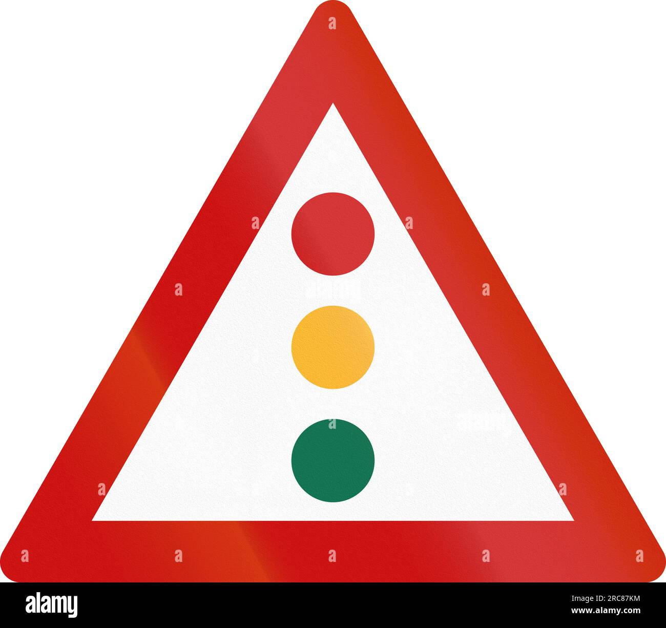 Greek sign warning about traffic lights Stock Photo - Alamy