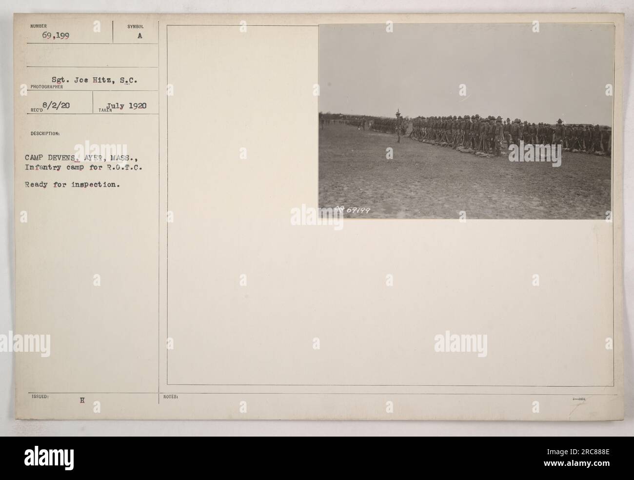Soldiers at Camp Devens, Ayer, Massachusetts, in an R.O.T.C. camp ...