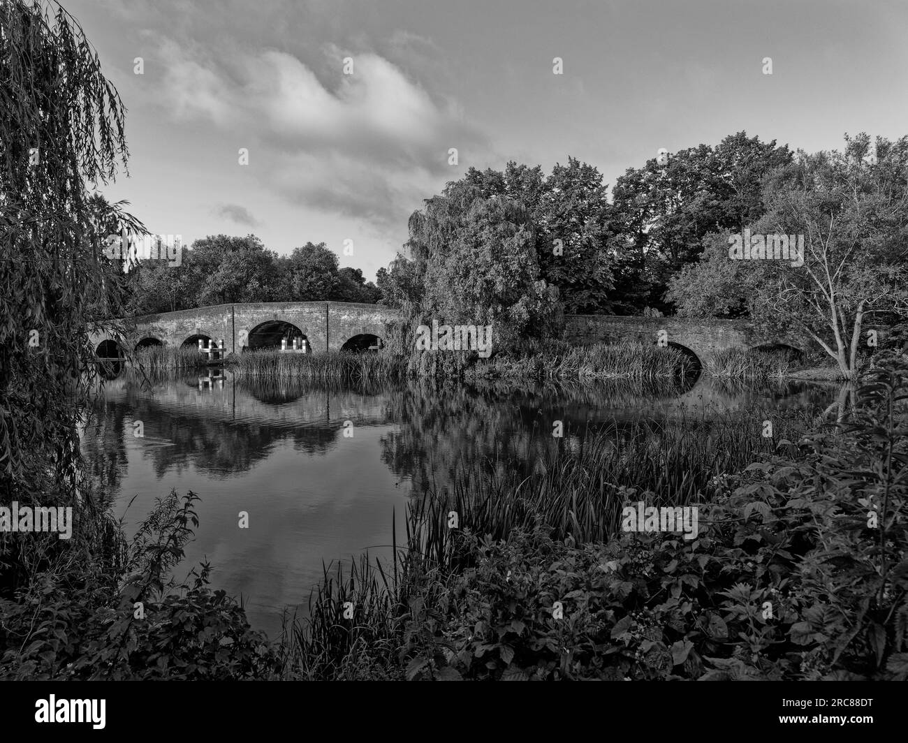 Black and White Landscape, Sonning Bridge, River Thames, Sonning ...