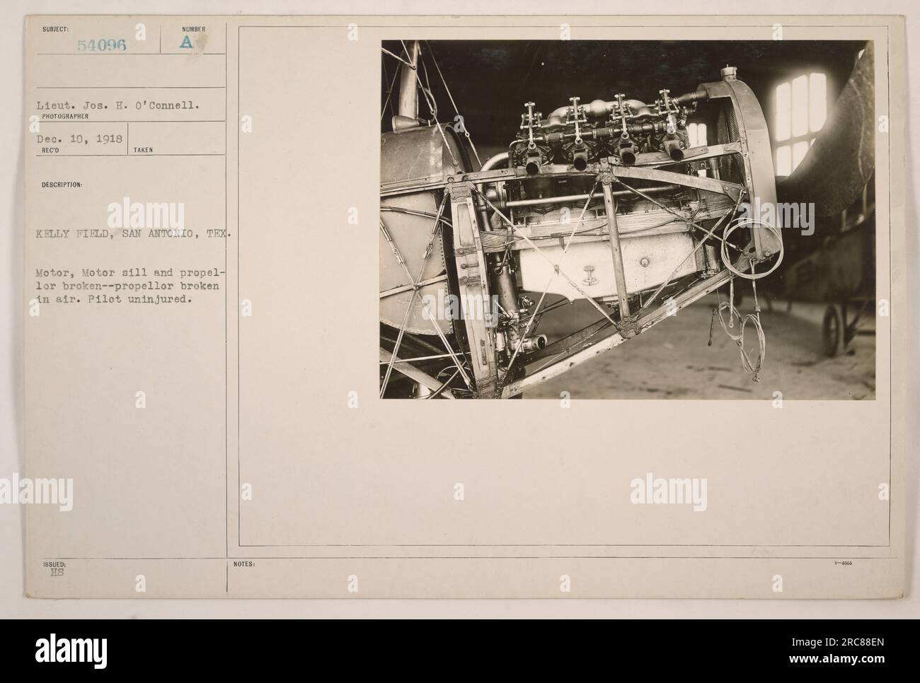 This photograph captures a moment at Kelly Field in San Antonio, Texas ...