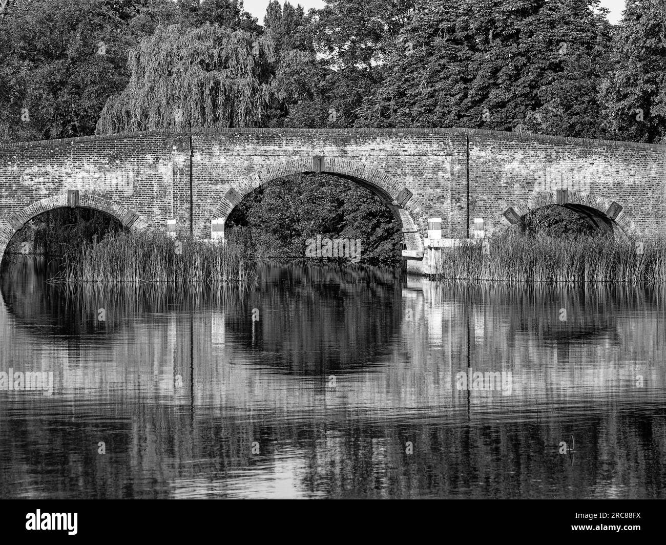 Black and White Landscape, Sonning Bridge, River Thames, Sonning ...