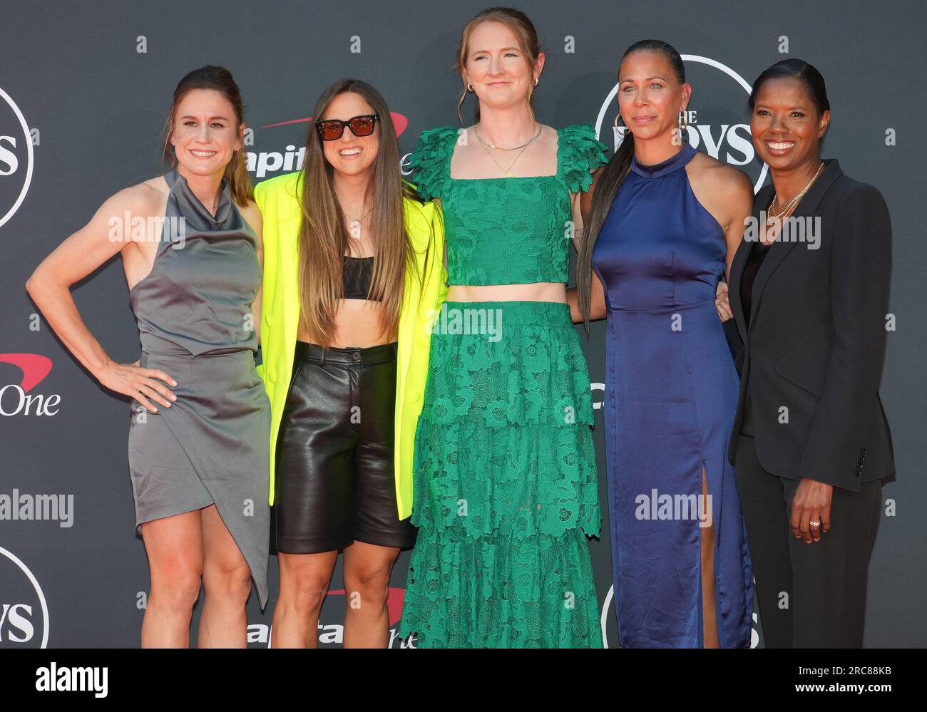 Los Angeles, USA. 12th July, 2023. (L-R) Heather O'Reilly, Stephanie ...