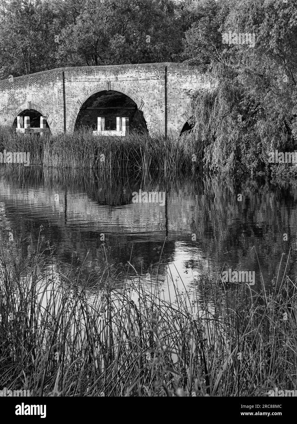 Black and White Landscape, Sonning Bridge, River Thames, Sonning ...