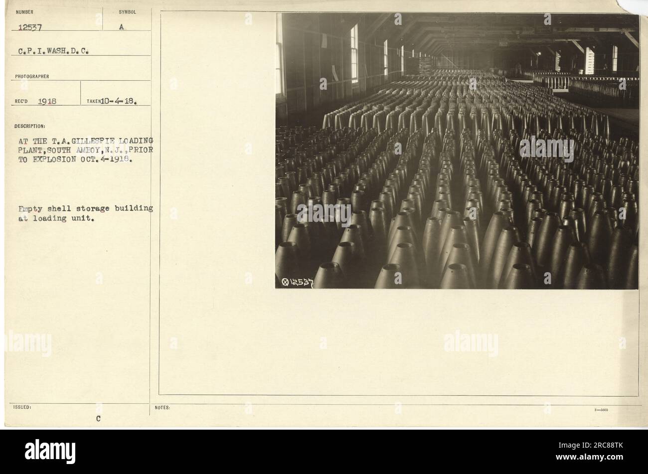Image of an empty shell storage building at the T.A. Gillespie Loading ...