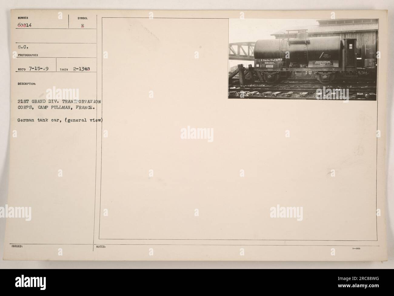 21st GRAND DIV. TRANSPORTATION CORPS, CAMP PULLMAN, FRANCE. This image ...