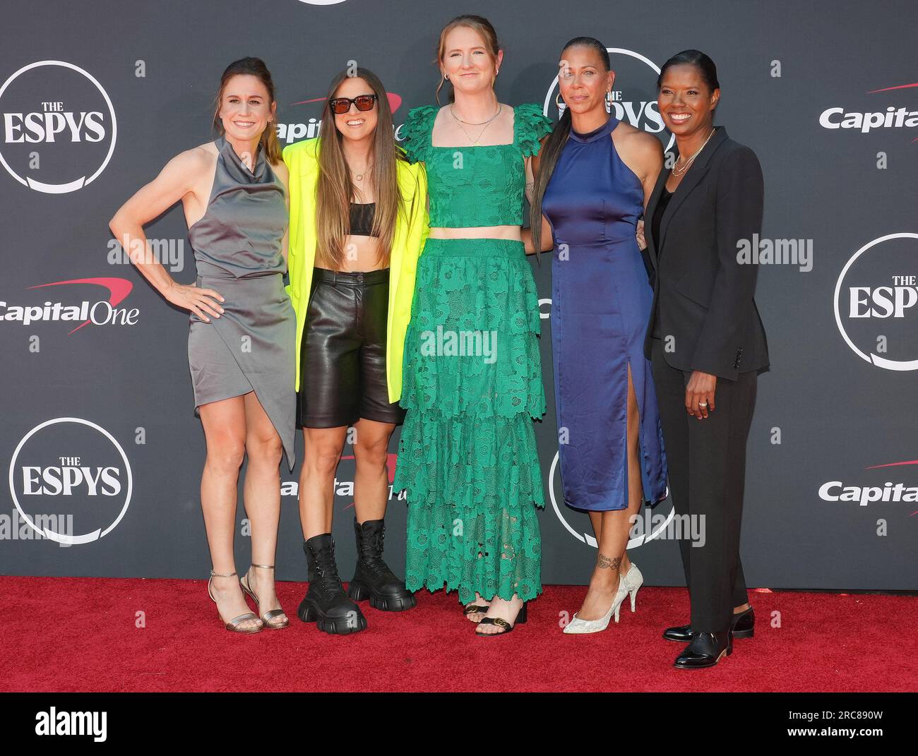 Los Angeles, USA. 12th July, 2023. (L-R) Heather O'Reilly, Stephanie ...