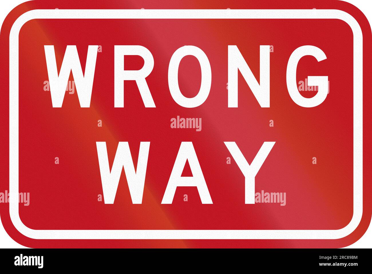 An Australian traffic sign on freeway: Wrong Way Stock Photo - Alamy