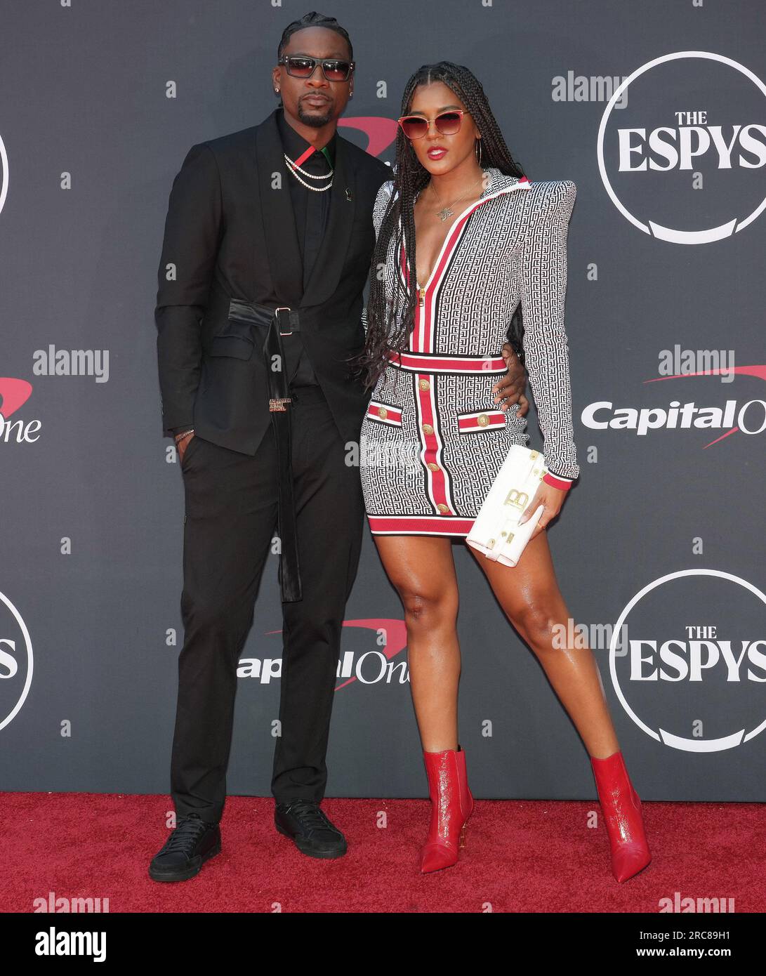 (L-R) Lanny Smith and Bianca Winslow arrives at The 2023 ESPY Awards ...