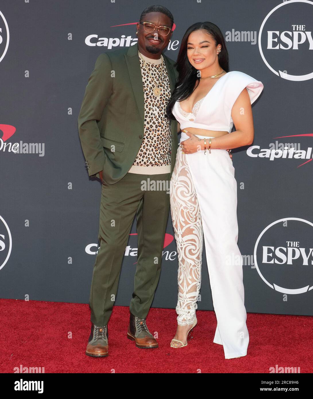 (L-R) Lil Rel Howery and Dannella Lane at The 2023 ESPY Awards held at ...