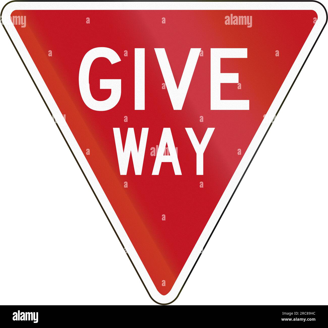A common Australian traffic sign: Give Way Stock Photo - Alamy