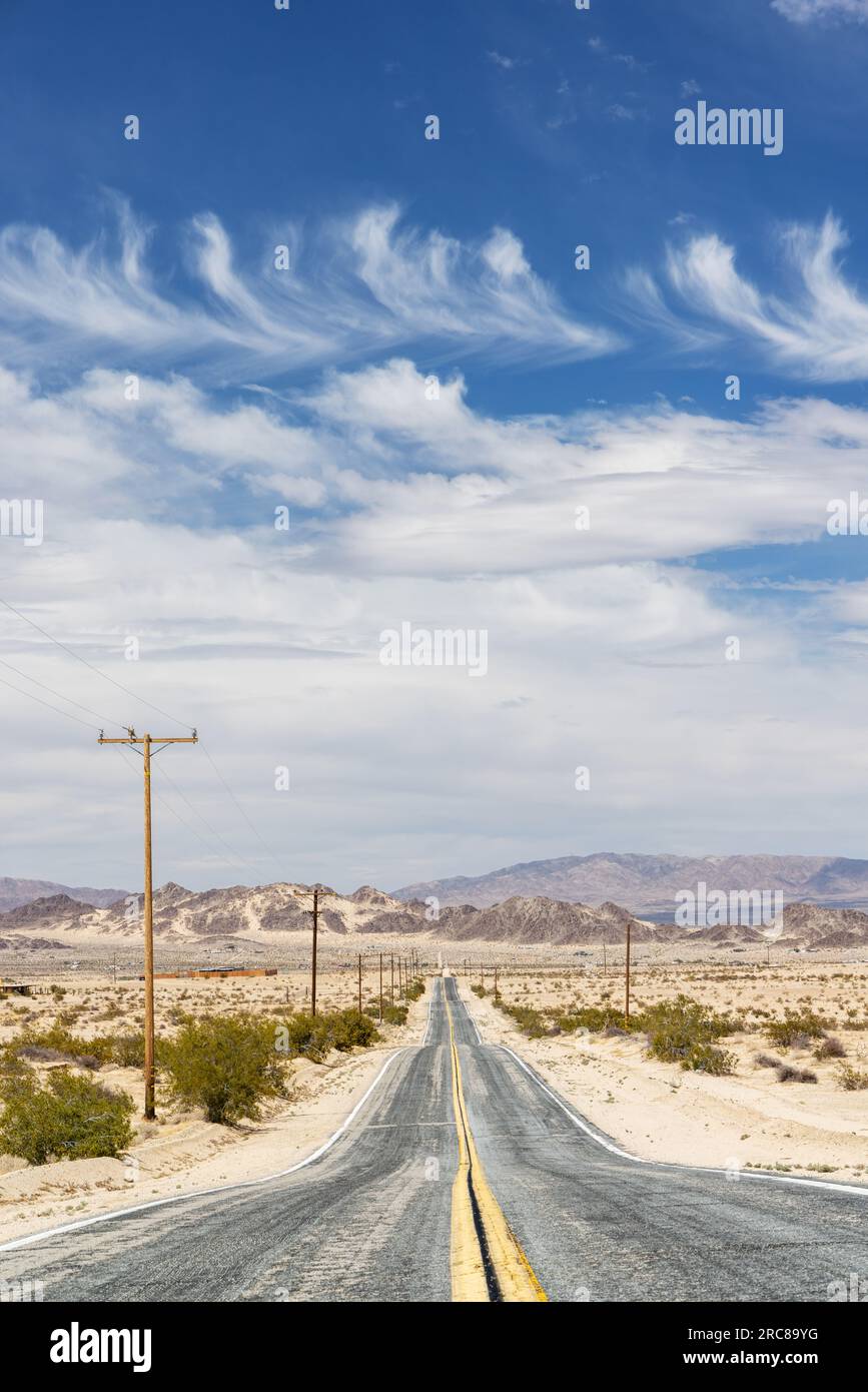 The perspective of a never-ending road, the journey of travel and ...