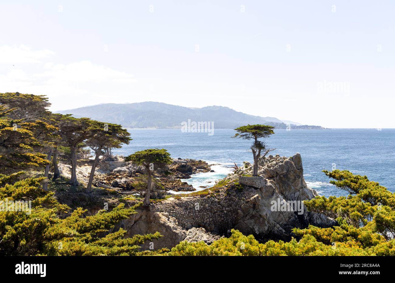 A captivating coastal landscape featuring the majestic ocean and ...