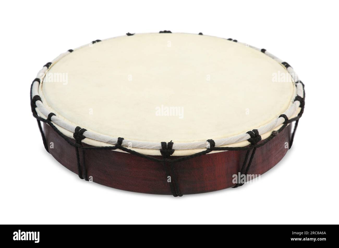Modern drum isolated on white. Musical instrument Stock Photo - Alamy