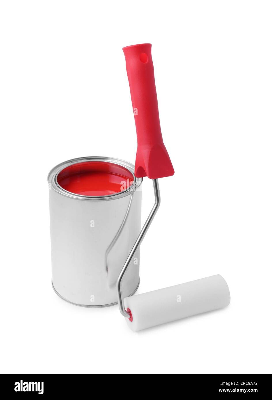Red paint can roller hi-res stock photography and images - Alamy