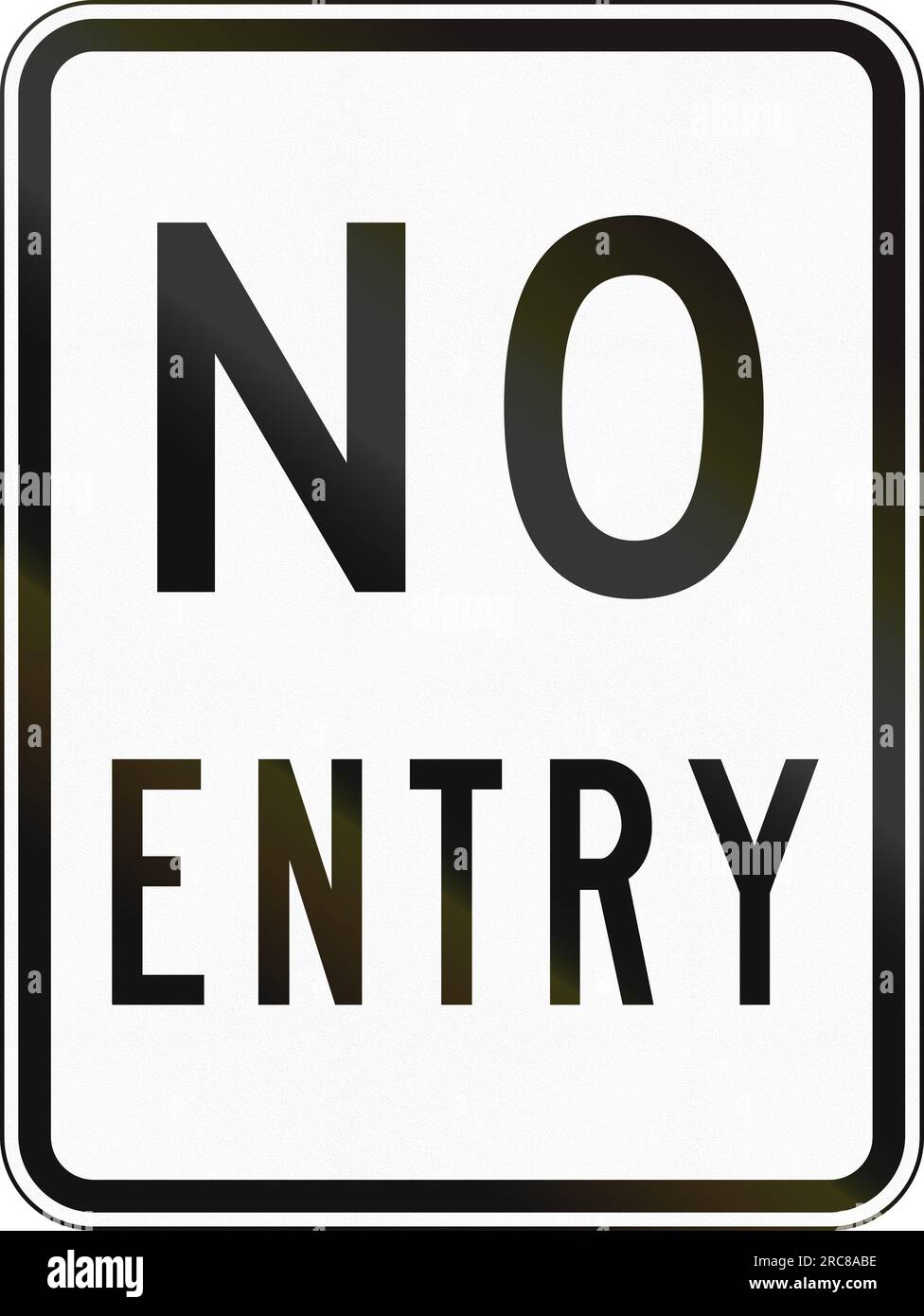 An historic Australian road sign: No Entry Stock Photo - Alamy