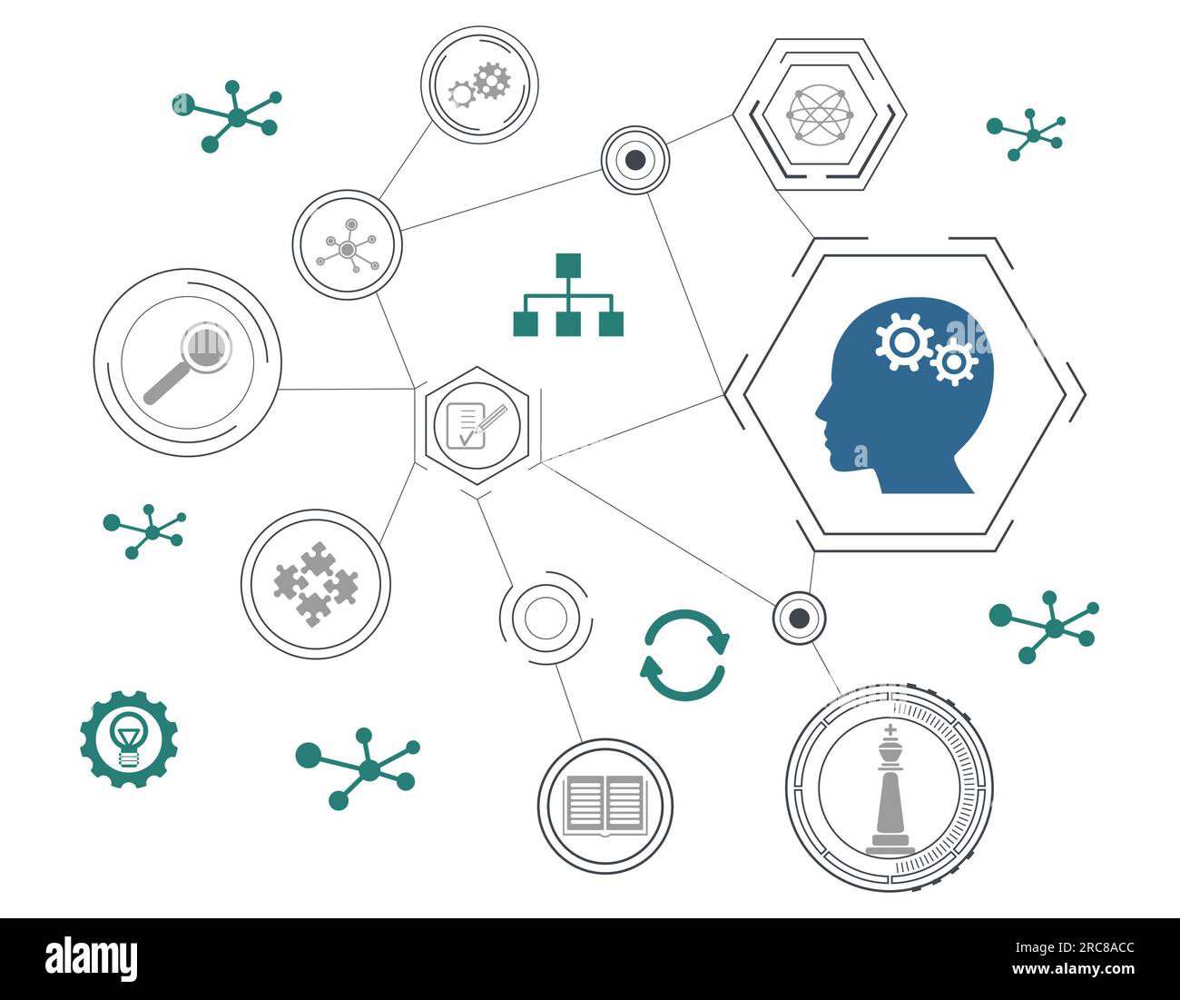 Icon skills training Cut Out Stock Images & Pictures - Alamy