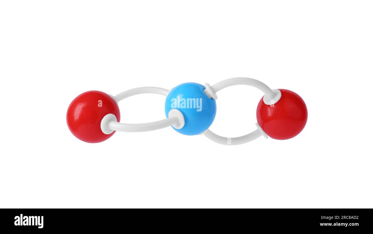 Molecular atom model on white background. Chemical structure Stock ...