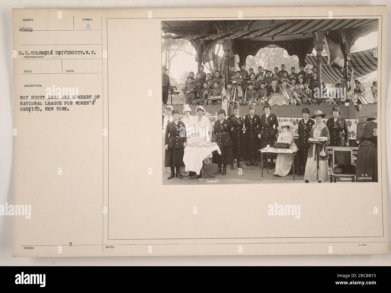 Boy Scout band members and members of the National League for Women's ...