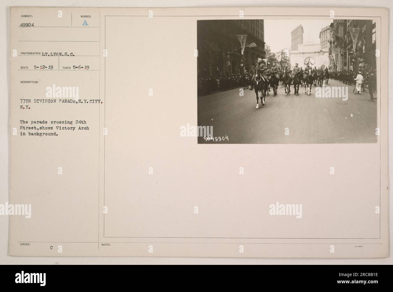 Image of the 77th Division Parade in New York City on May 6th, 1919 ...